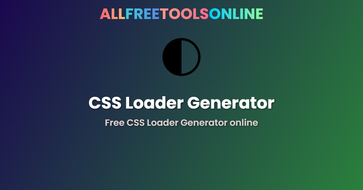 CSS Loader Generator – Create Custom Loading Animations